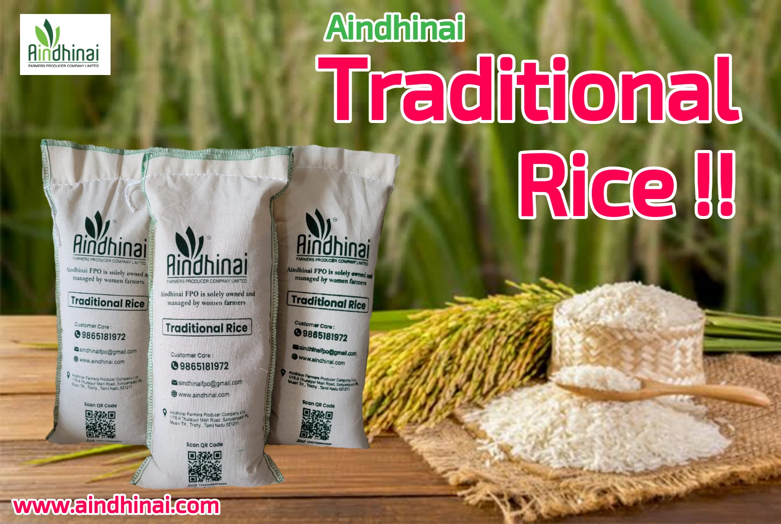 Excellent benefits of Traditional Rice varieties - AINDHINAI FARMERS ...